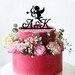 Cupid Cake Topper, Acrylic Wedding Cake Topper With Initials and Cupid ...