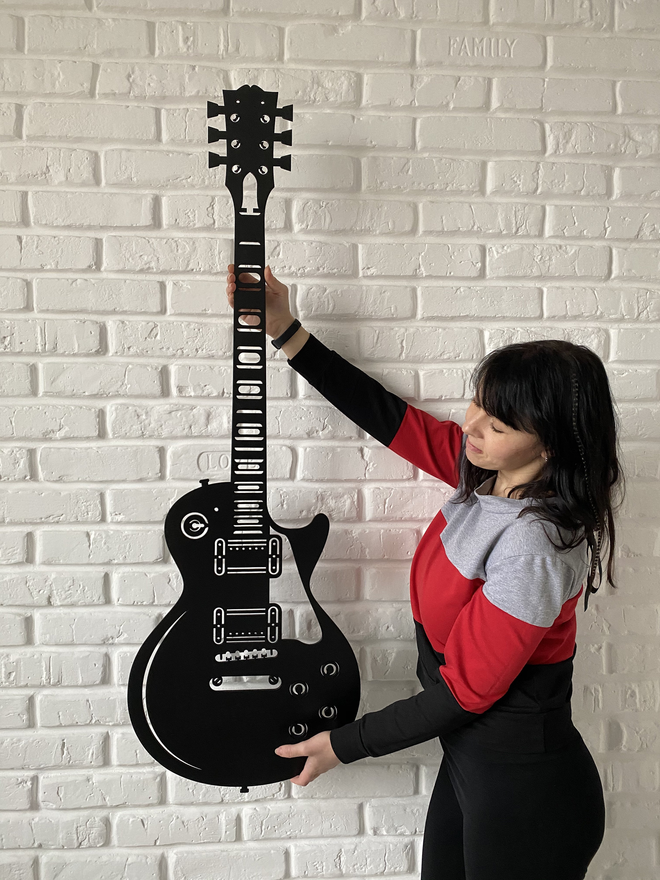 Guitar Wood Wall Art, Music Wall Decor, Electric, Acoustic, Bass Guitar ...