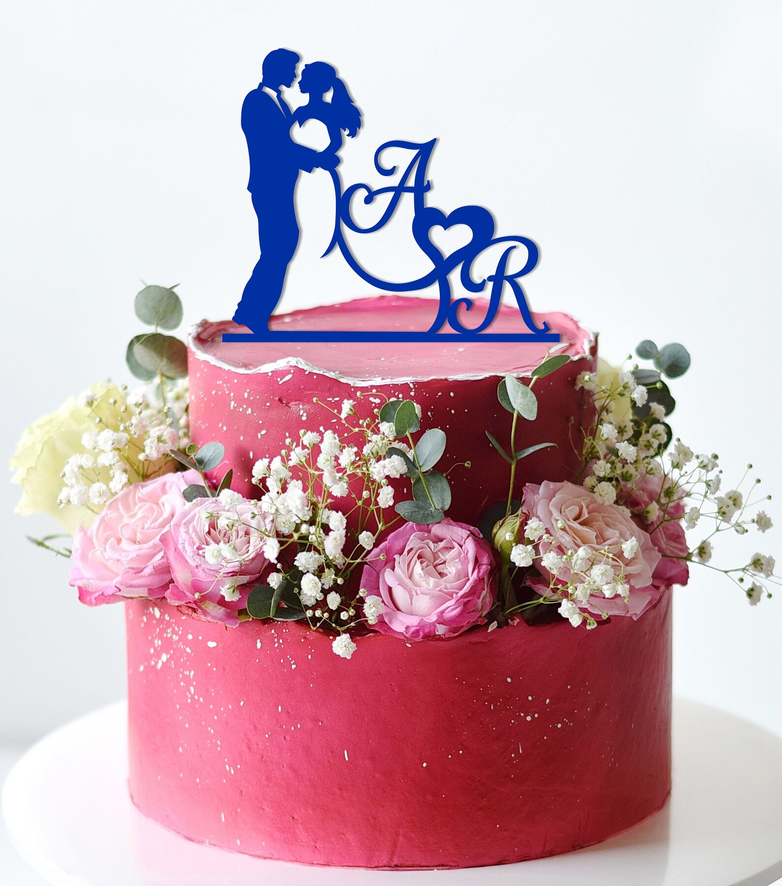 M. et Mme Cake Topper Topper de mariage Topper gâteau | Etsy