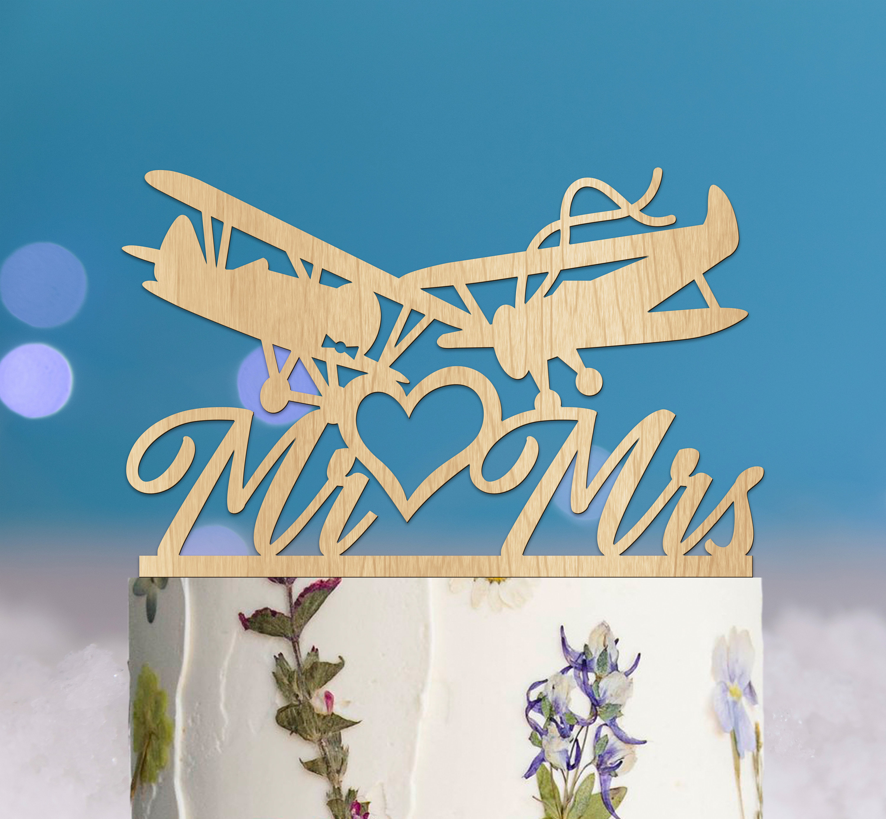 Plane Wedding Topper, Airplane Topper, Acrylic Cake Topper, Wood Cake ...