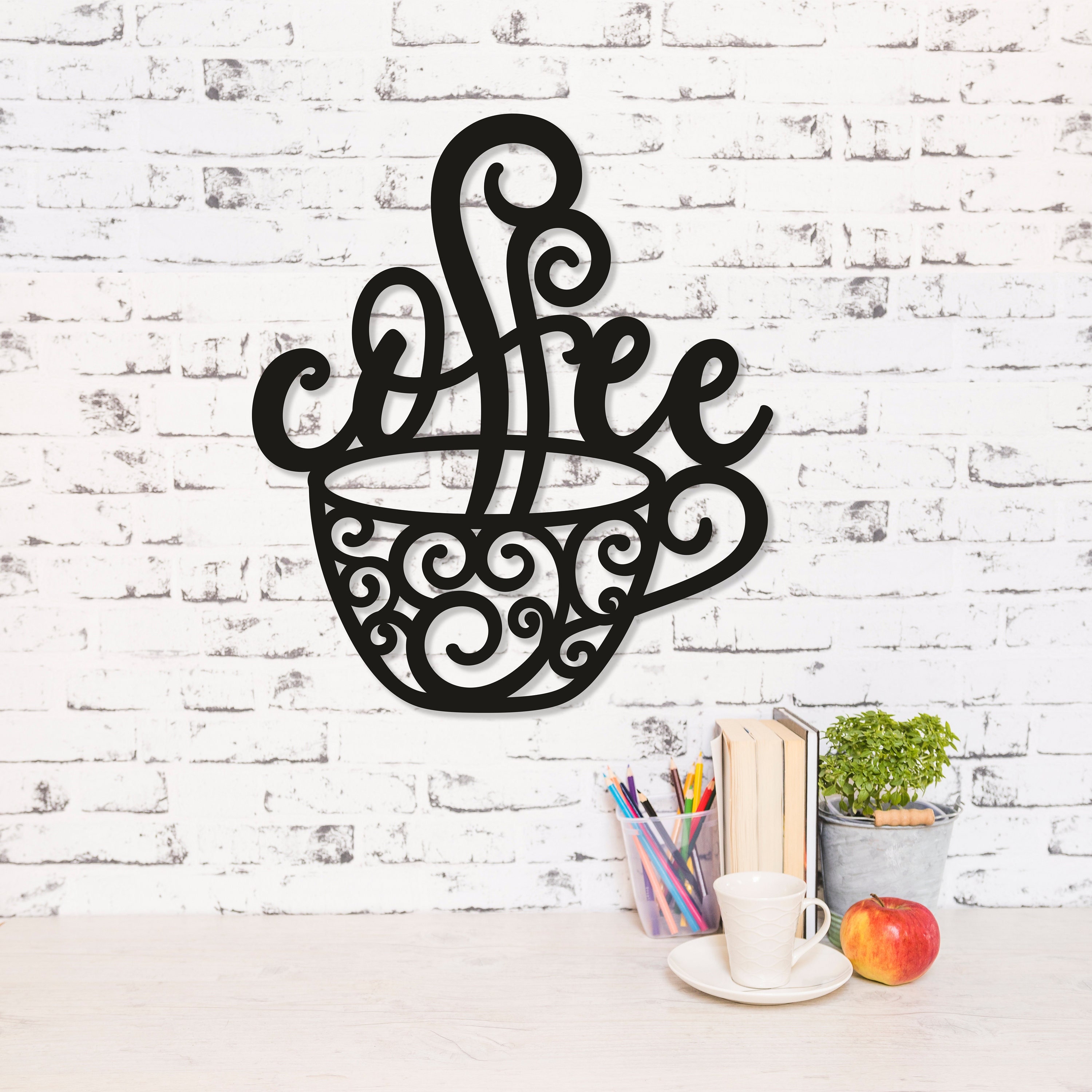 Coffee Cup Sign Coffee Wall Decor Coffee Mug Wall Art - Etsy