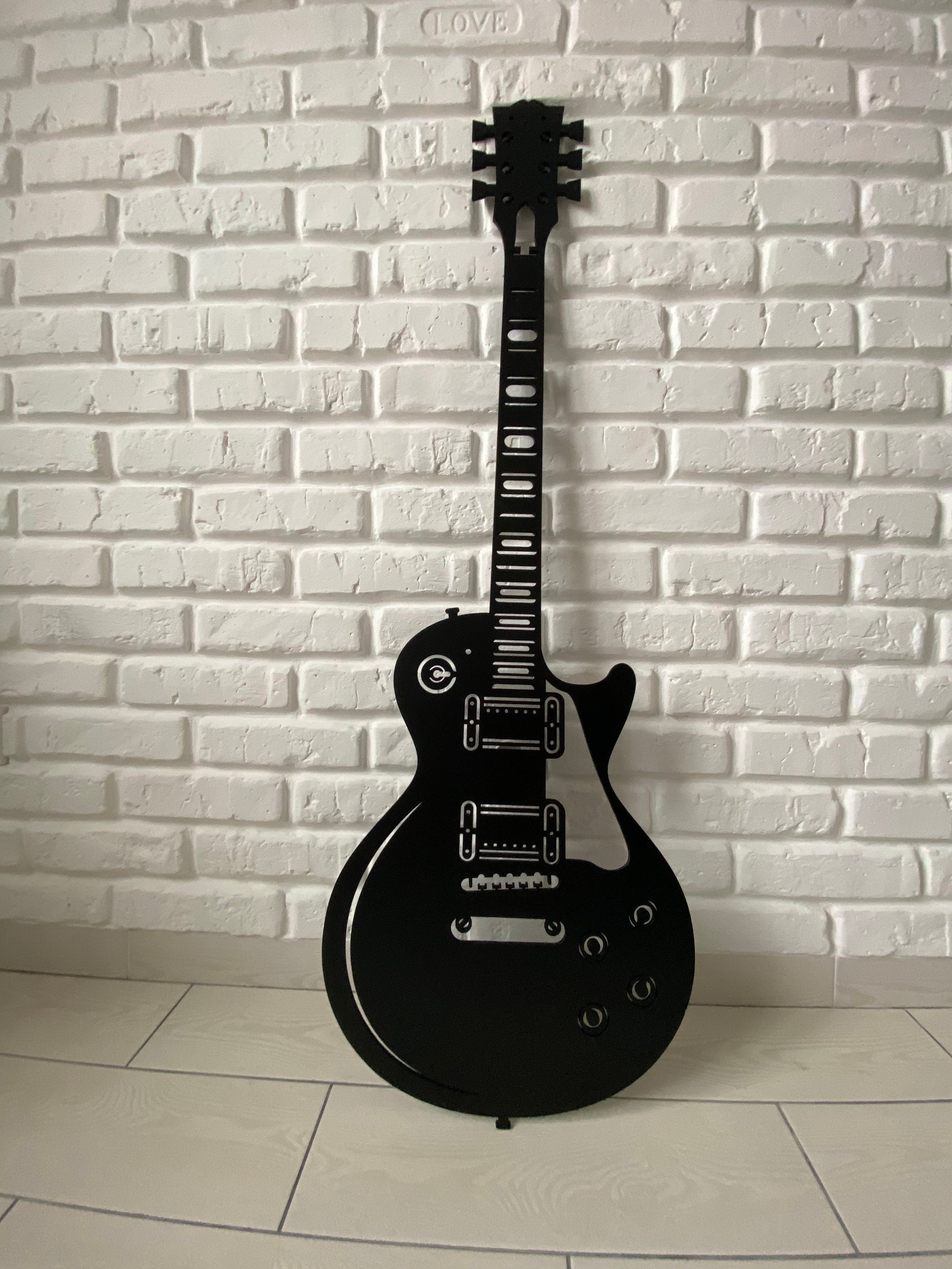 Guitar Wood Wall Art, Music Wall Decor, Electric, Acoustic, Bass Guitar ...