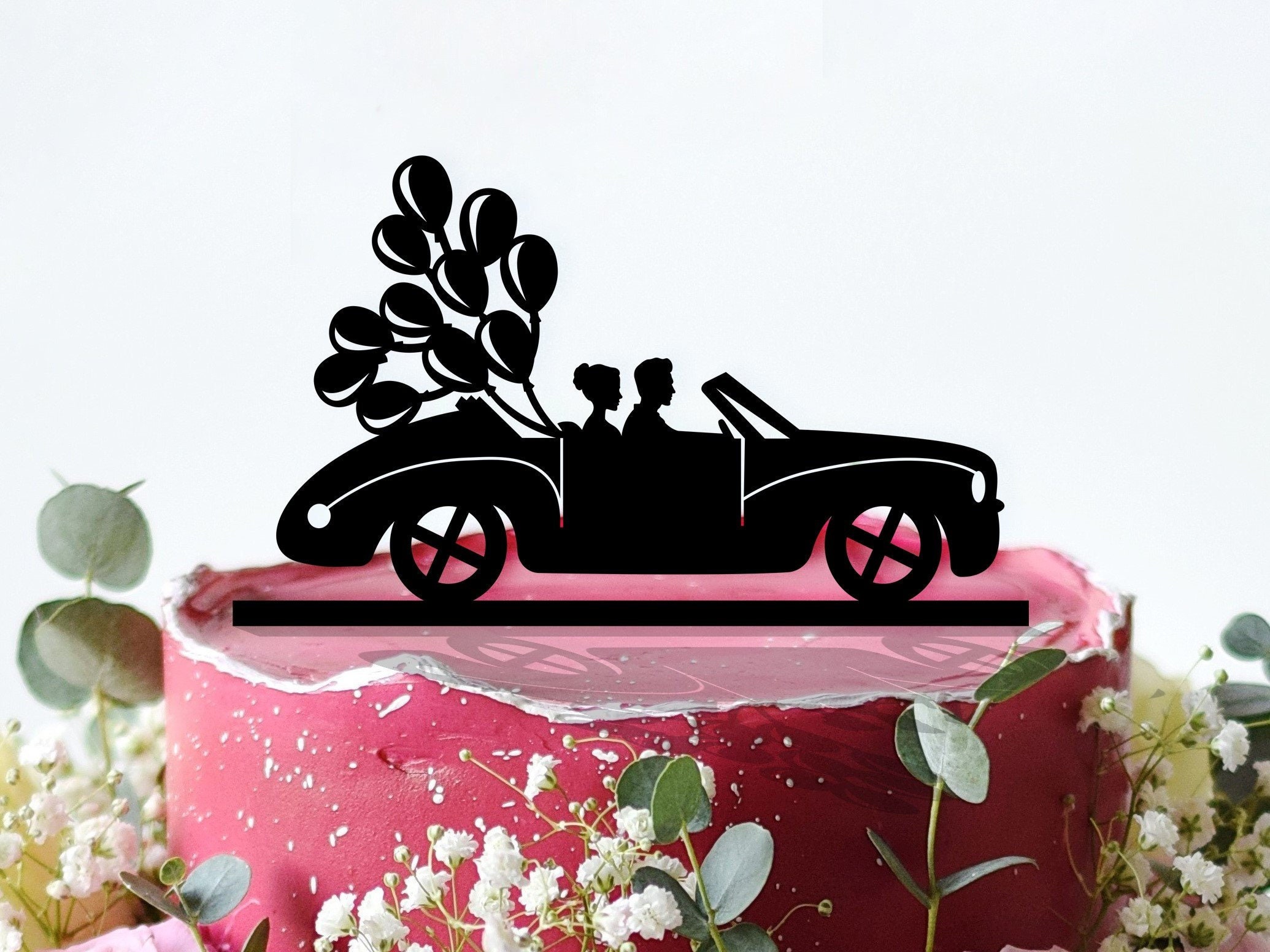 Wedding Car Topper Wedding Cake Topper Acrylic Cake Topper - Etsy