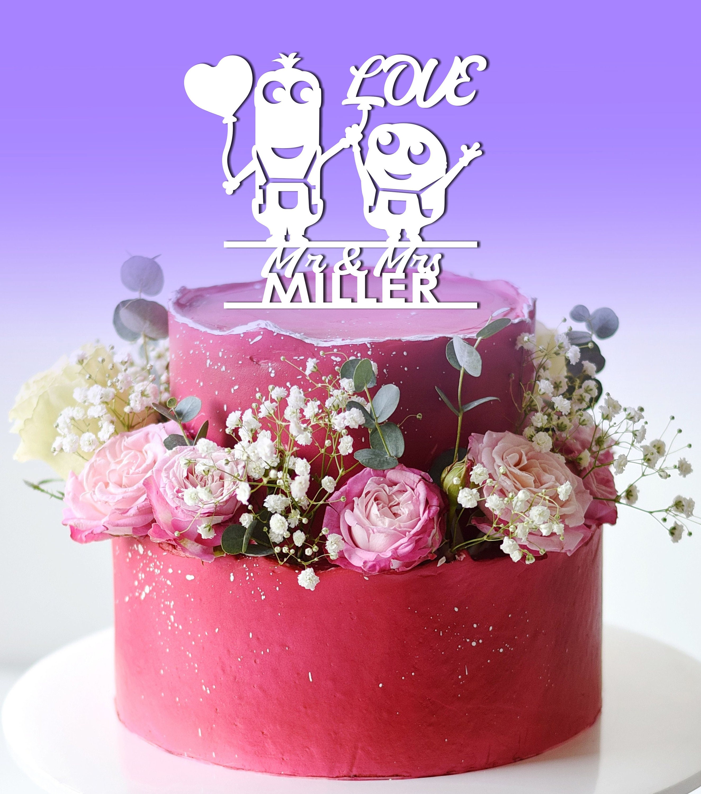 Cartoons Wedding Cake Topper Wedding Cake Topper Acrylic - Etsy