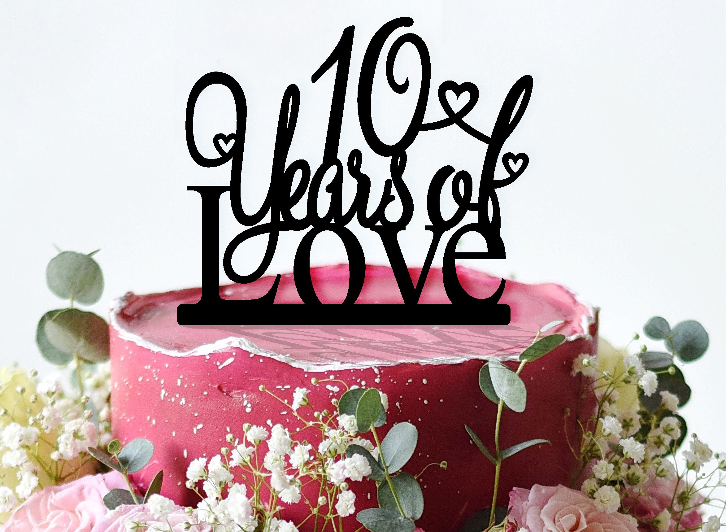 Love Cake Topper Wedding Anniversary Acrylic Topper - Etsy
