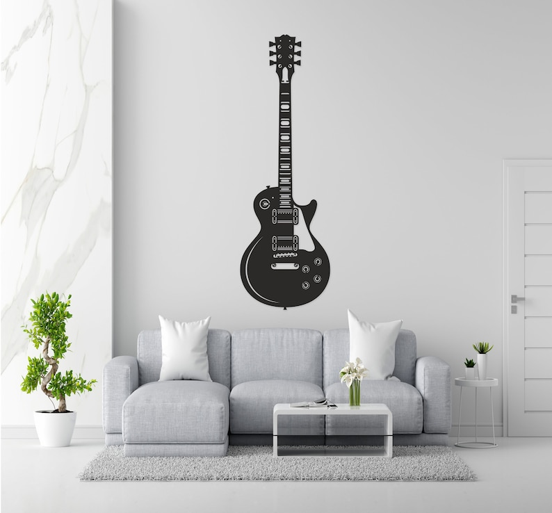 Guitar Wood Wall Art, Music Wall Decor, Electric, Acoustic, Bass Guitar ...
