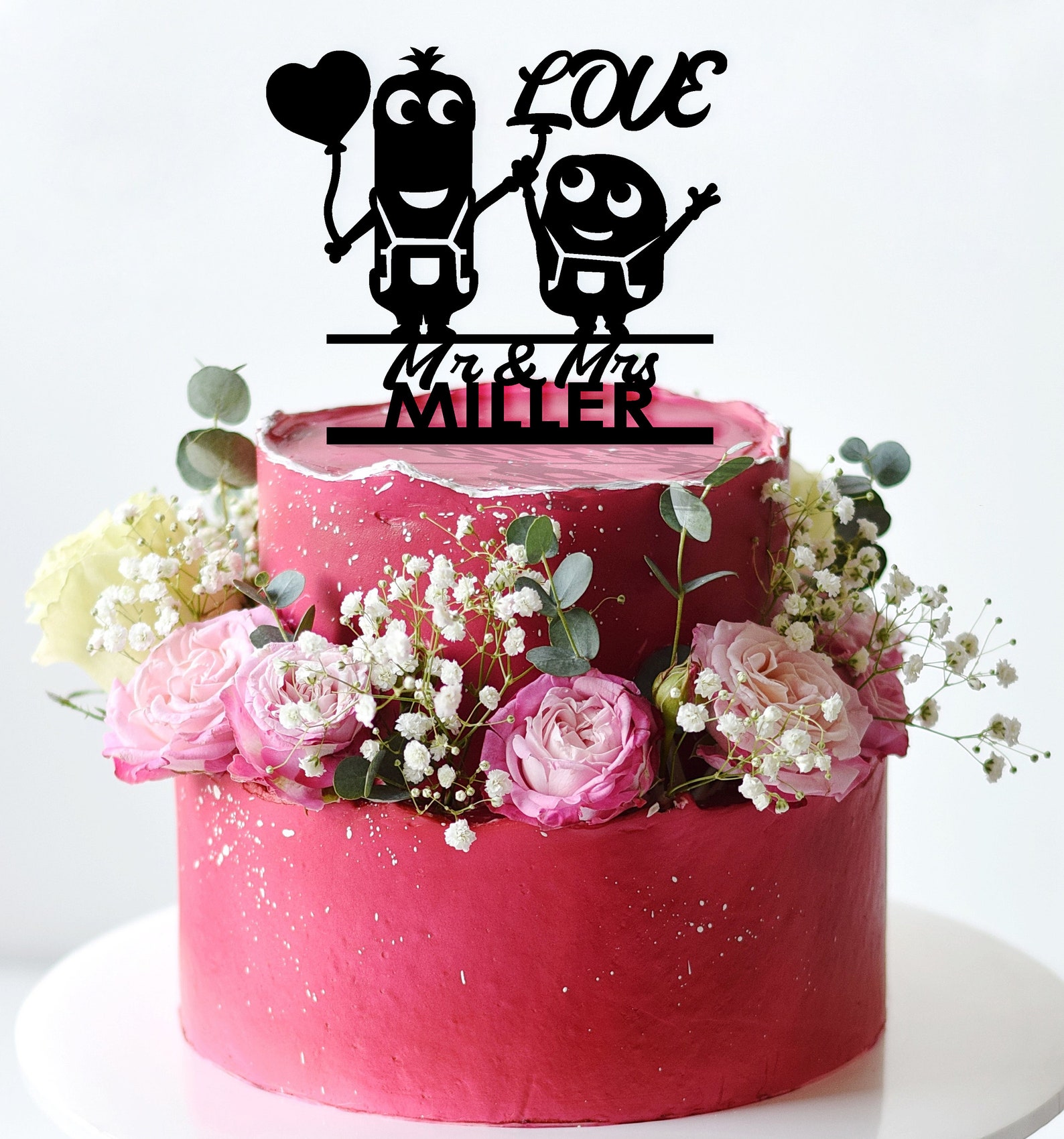 Cartoons Wedding Cake Topper Wedding Cake Topper Acrylic - Etsy