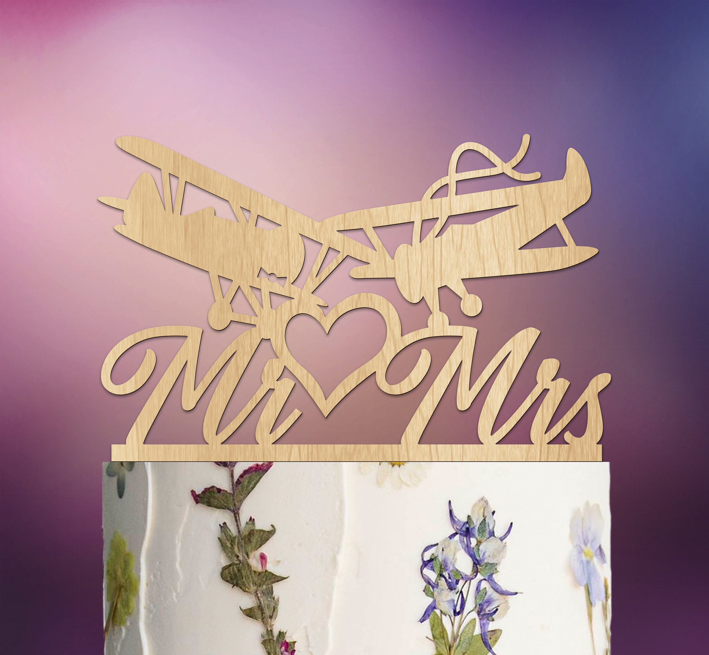 Plane Wedding Topper, Airplane Topper, Acrylic Cake Topper, Wood Cake ...