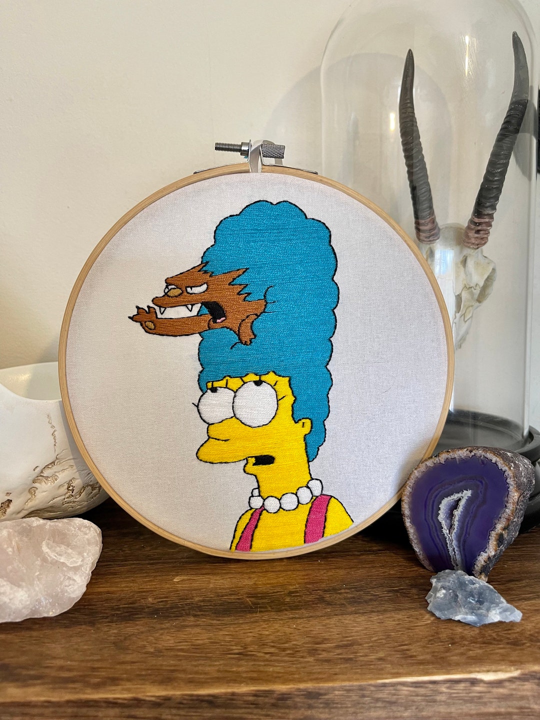 Marge Simpson - 7 Inch Embroidery - Etsy
