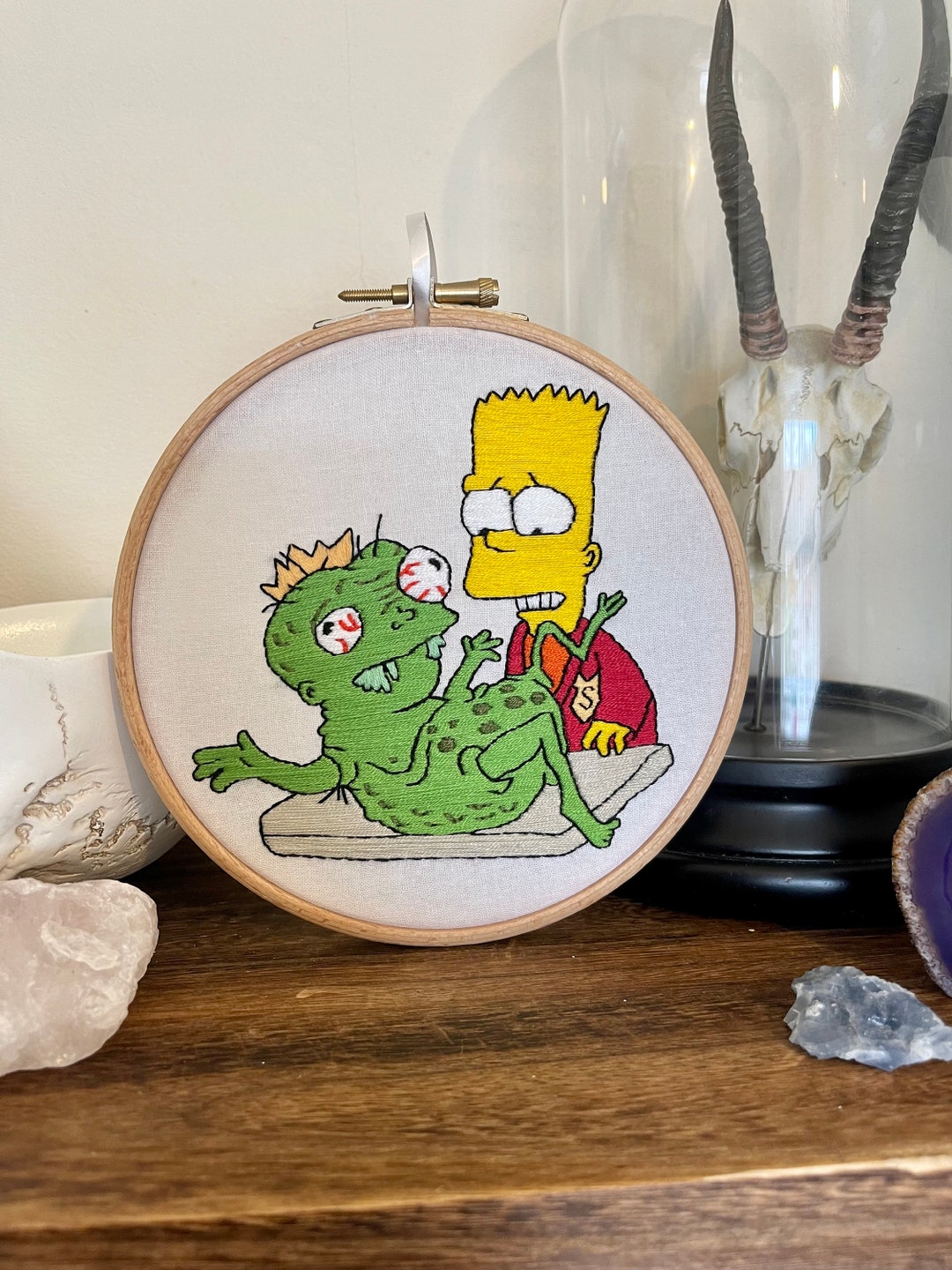 The Simpsons Bart Simpson Embroidery Hoop - Etsy