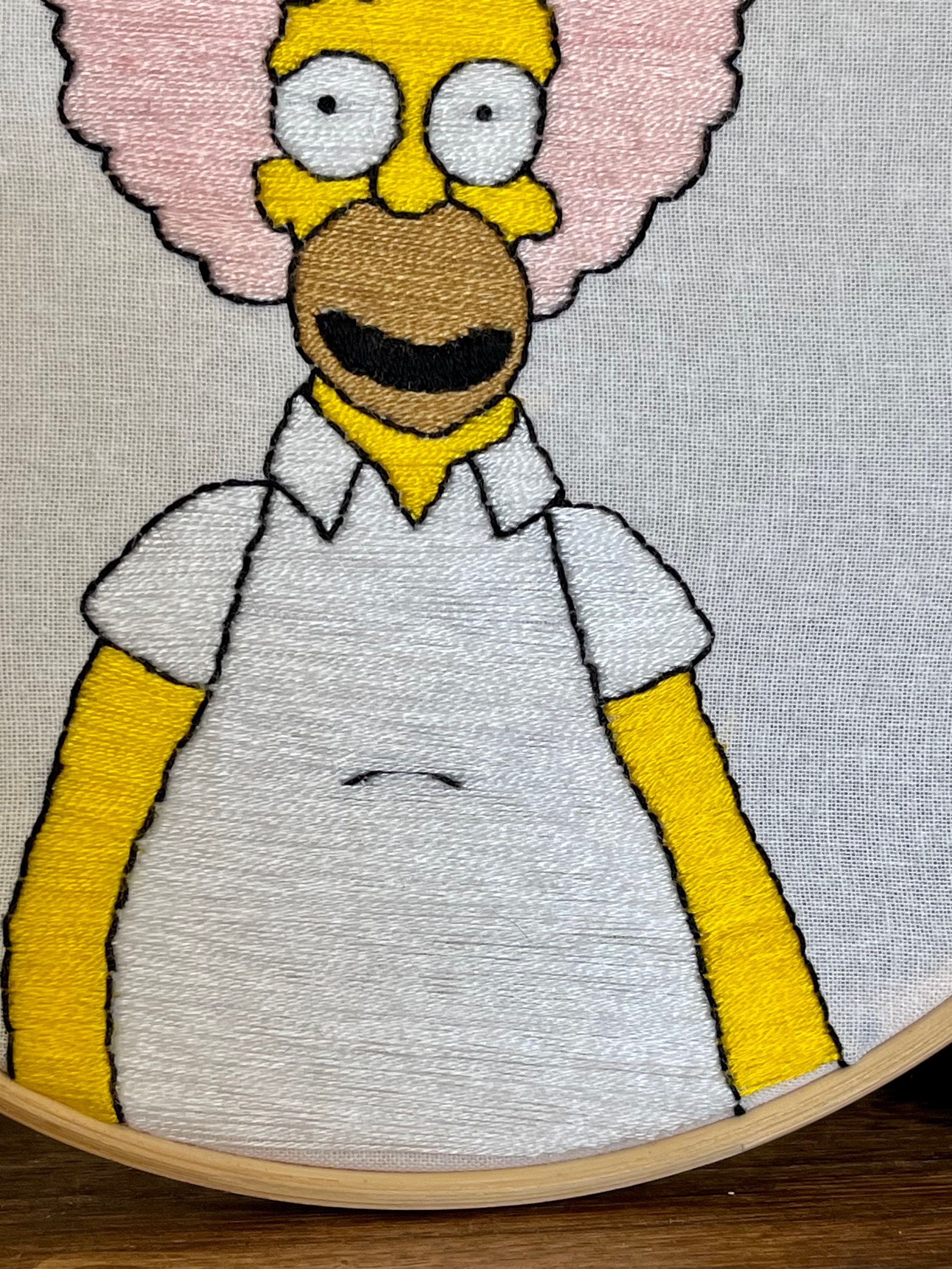 The Simpsons - Homer Simpson 7 Inch Embroidery - Etsy