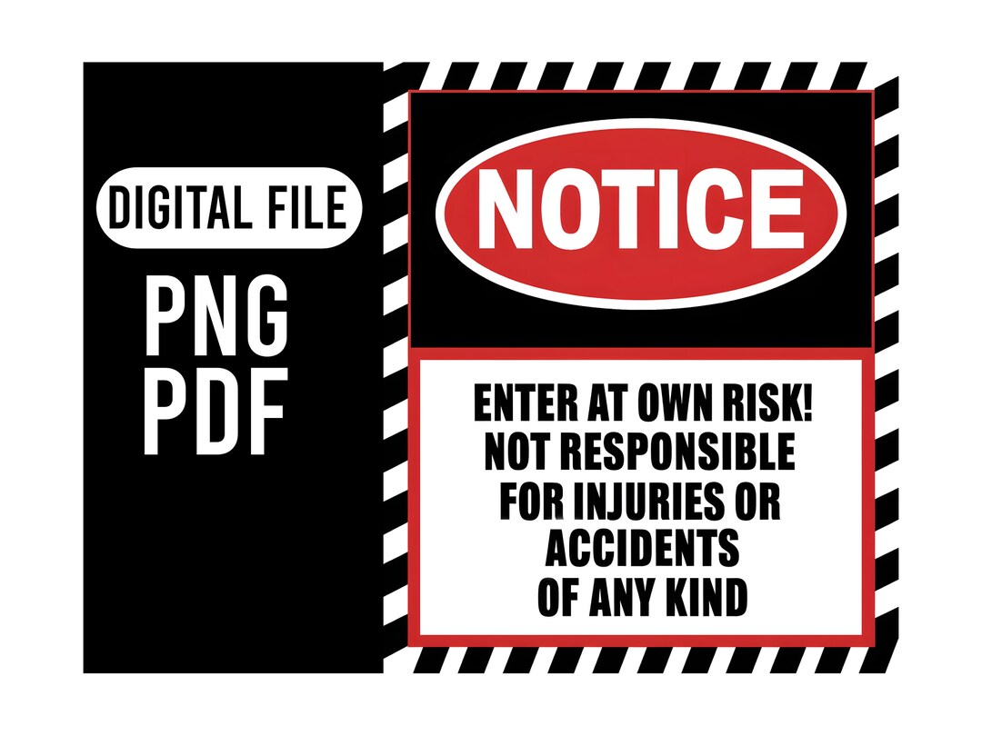 Warning Signs Printable, Caution Safety Signs, Security Signs, NOTICE ...