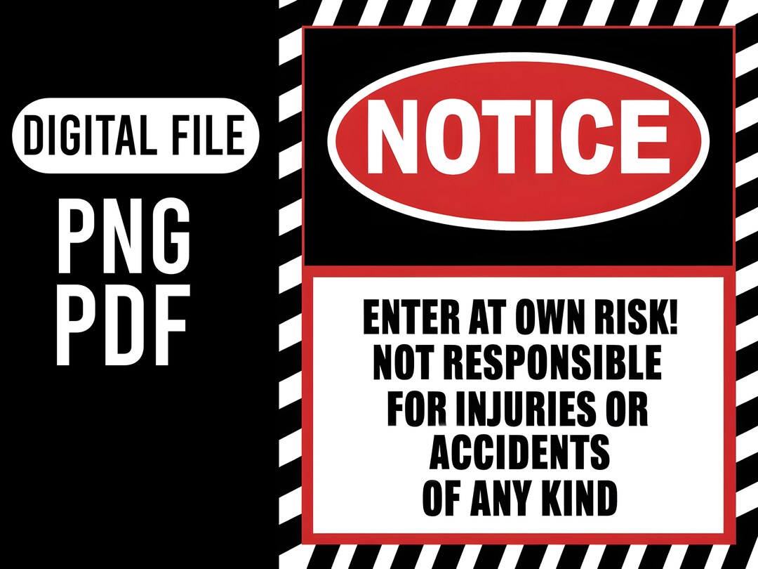 Warning Signs Printable, Caution Safety Signs, Security Signs, NOTICE ...