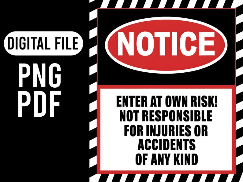 Warning Signs Printable, Caution Safety Signs, Security Signs, NOTICE ...