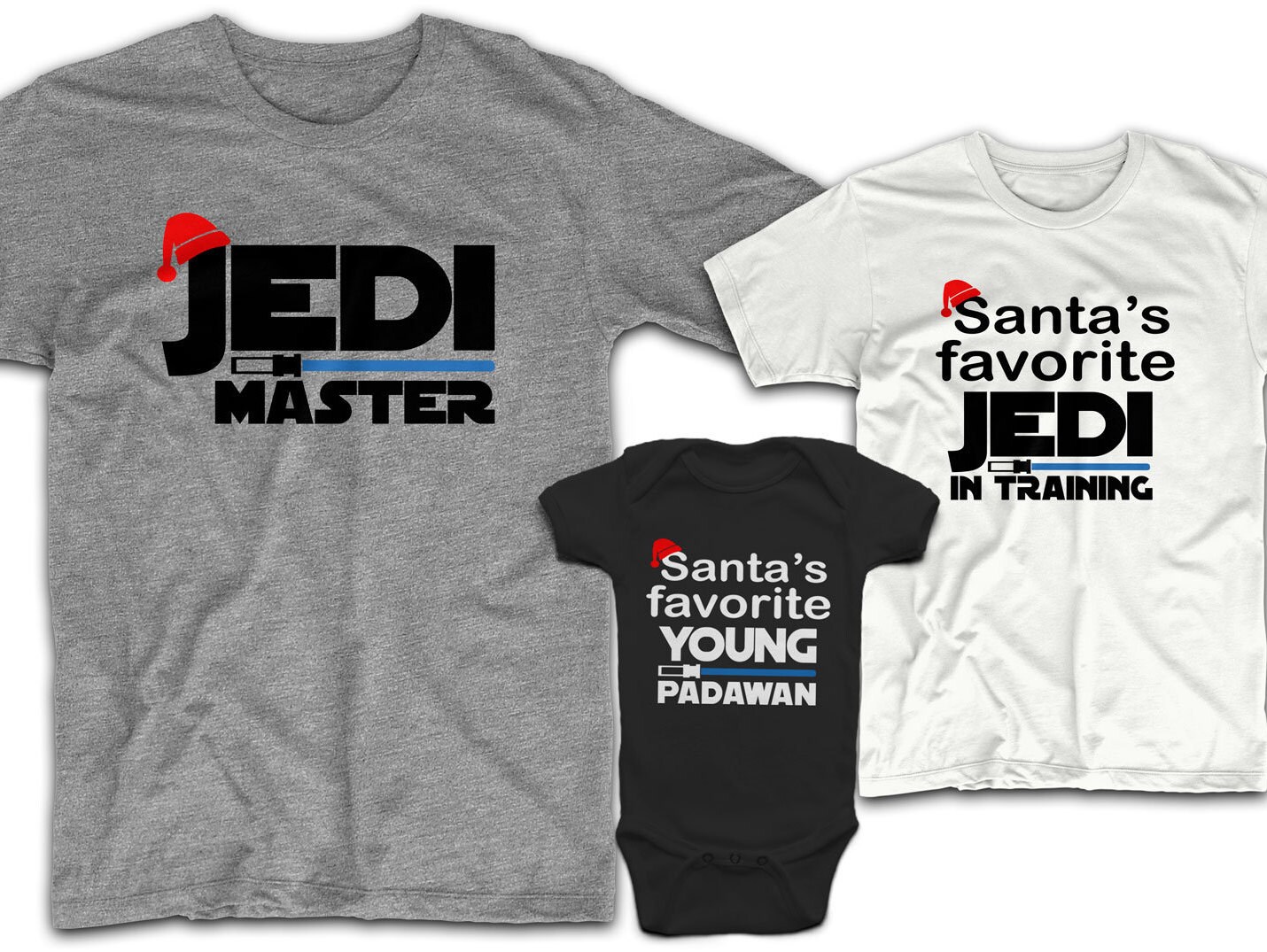 Daddy Son Jedi Master Christmas Shirts Dad Son Jedi Master | Etsy