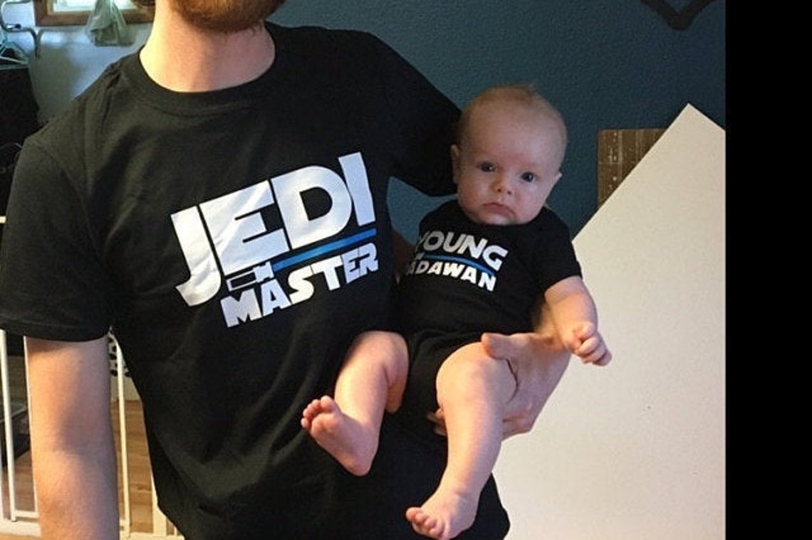 Daddy Baby Jedi Master Young Padawan Daddy and Daughter Jedi | Etsy