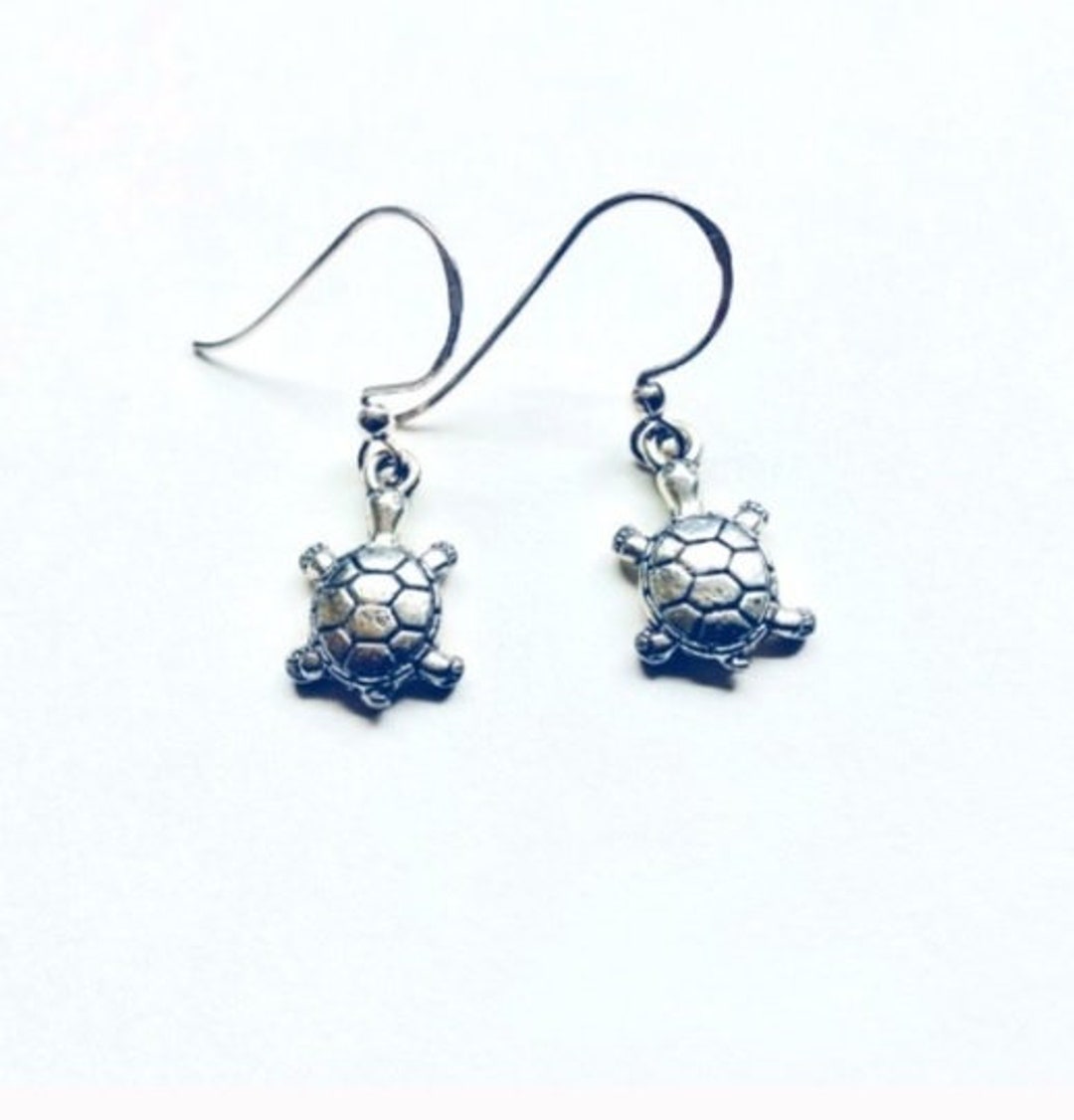 Tiny Sea Turtle Earrings Turtle Charm Origami Earrings Tiny Earrings ...