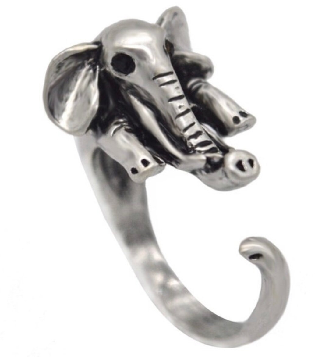 Adjustable Elephant Ring Silver, Children Ring, Charity Elephant Ring ...