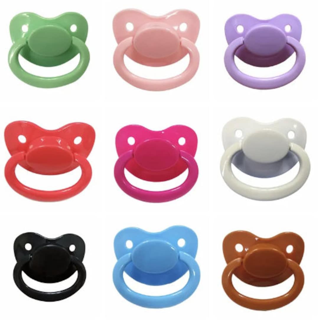 Adult Pacifier - DDLG ABDL - Plain - Customisable 11 Colour Options ...