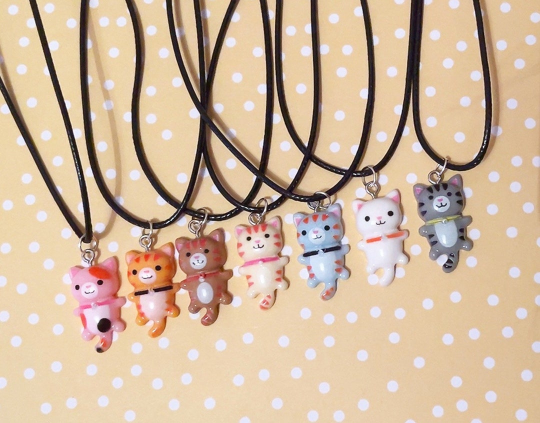 Kawaii Cat Charm Necklace | Cat Necklace | Kawaii Cat | Kawaii ...