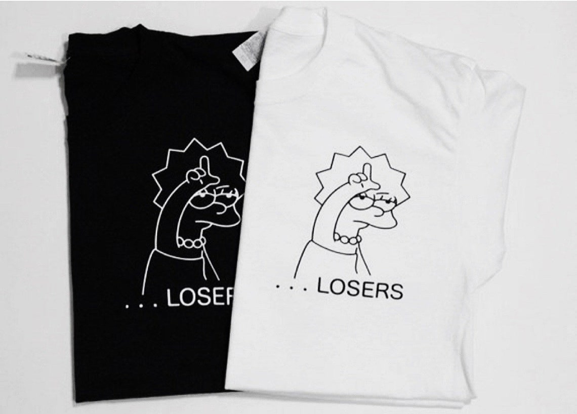 Lisa Simpson LOSER Quote Printed T-shirt the Simpsons Lisa | Etsy