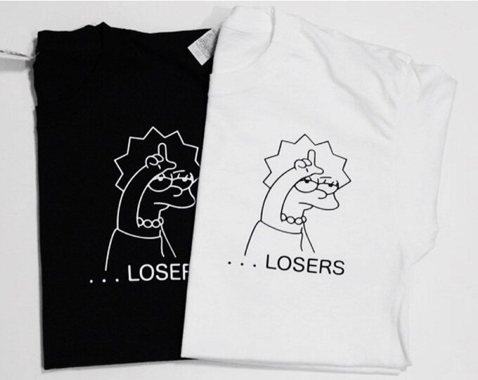 Lisa Simpson LOSER Quote Printed T-shirt the Simpsons Lisa Simpson ...