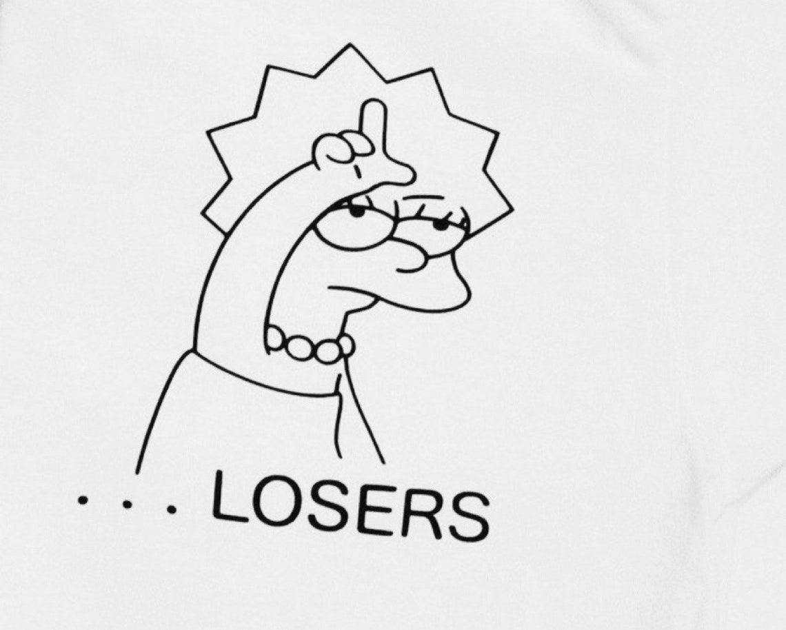 Lisa Simpson LOSER Quote Printed T-shirt the Simpsons Lisa | Etsy