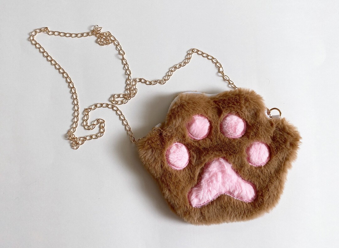 Fluffy Kitty Paw Handbag | Shoulder Bag | Cat Bag | Kawaii Bag | Cute ...