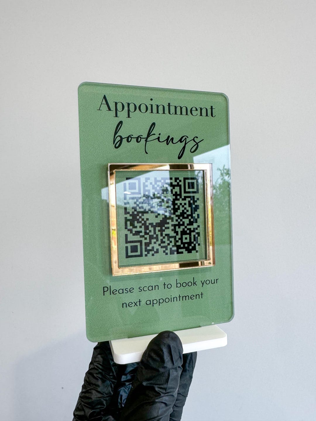 Mini QR Code Display Sign With Stand| Mini Appointment Booking Sign ...