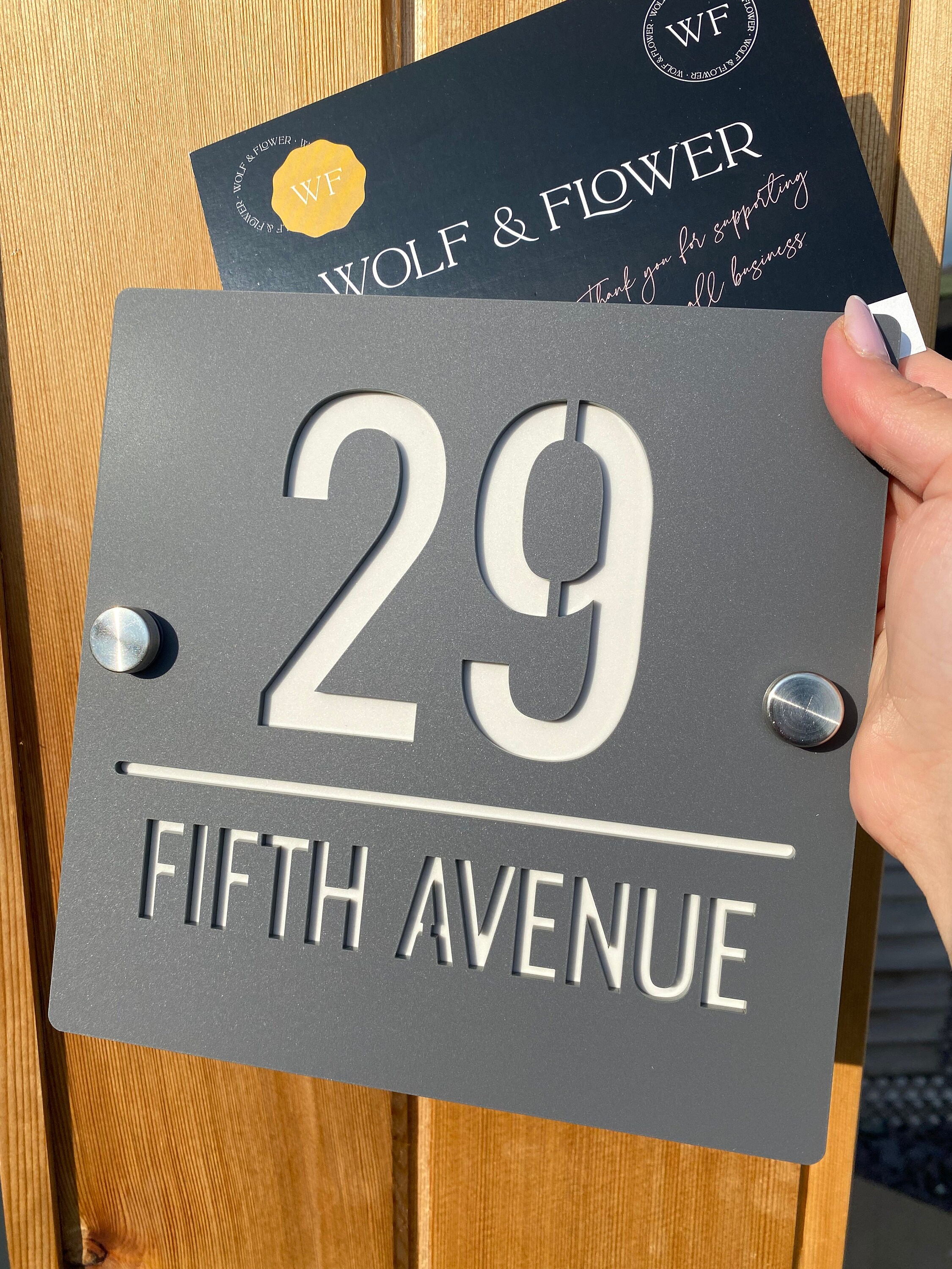 Modern Contemporary Square Acrylic House Sign | Etsy