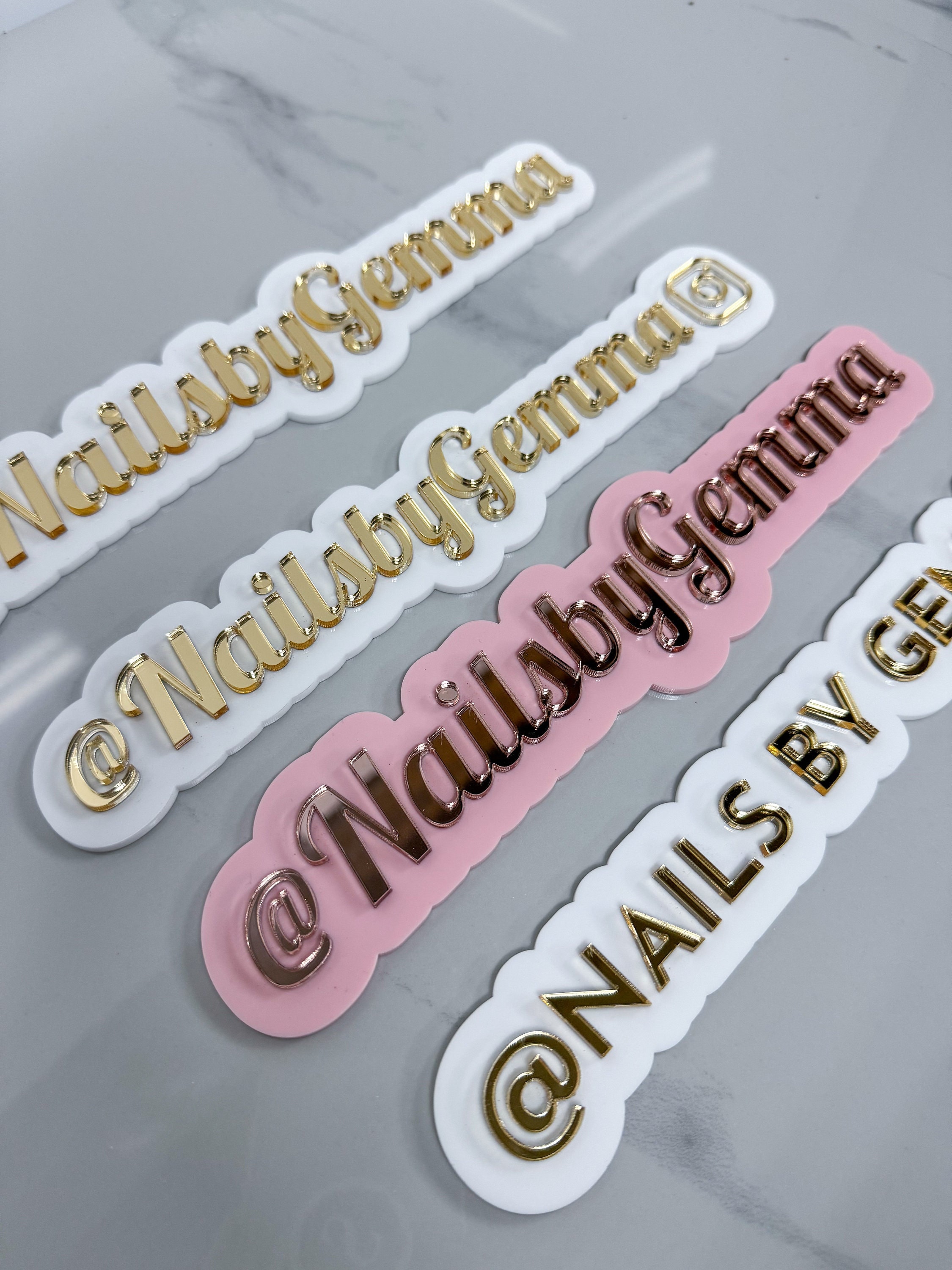Business Watermark Social Media Prop Social Media Name Sign 3D ...