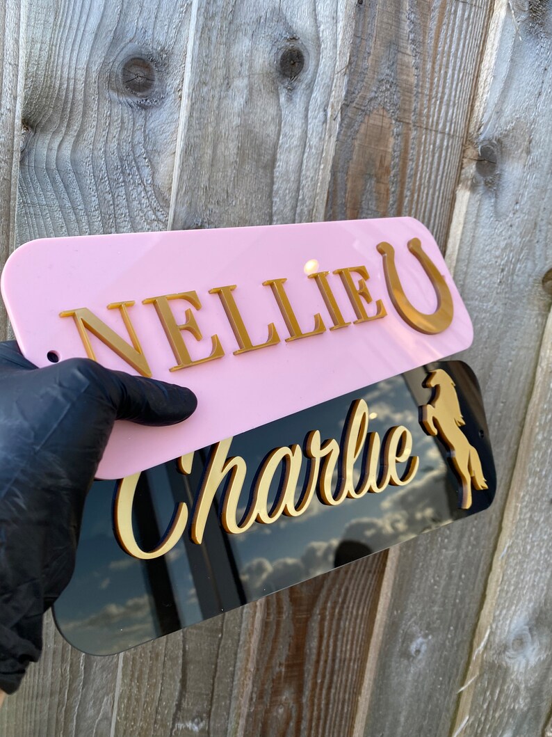 Stable Sign Acrylic Stall Name Plate Horse Door Sign - Etsy