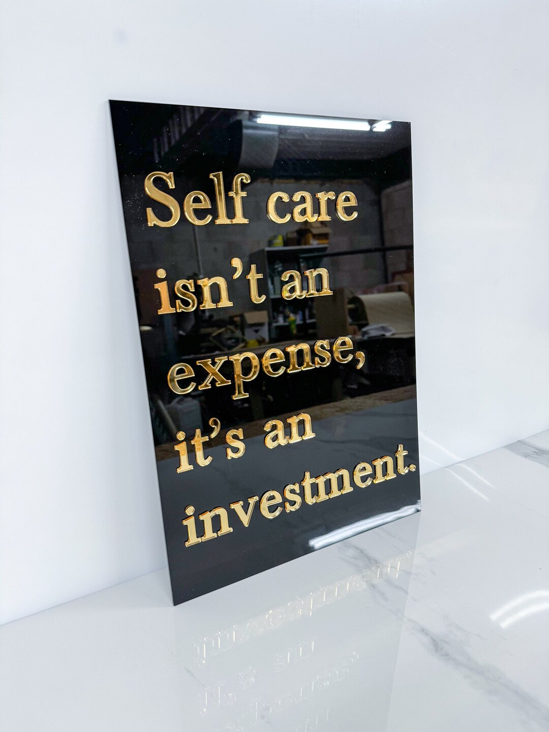 Self Care Sign Self Care Isn't an Expense Acrylic Sign Salon Sign ...