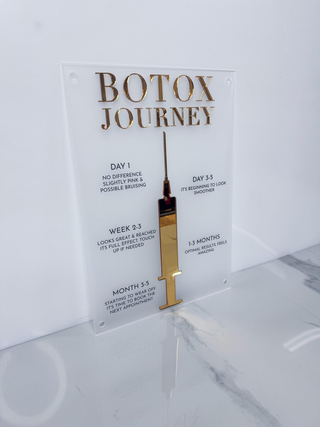 Botox Journey Sign | Acrylic Sign | Salon Sign | Aesthetics Aftercare ...