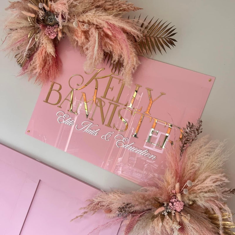 Pink Acrylic Sign - Etsy