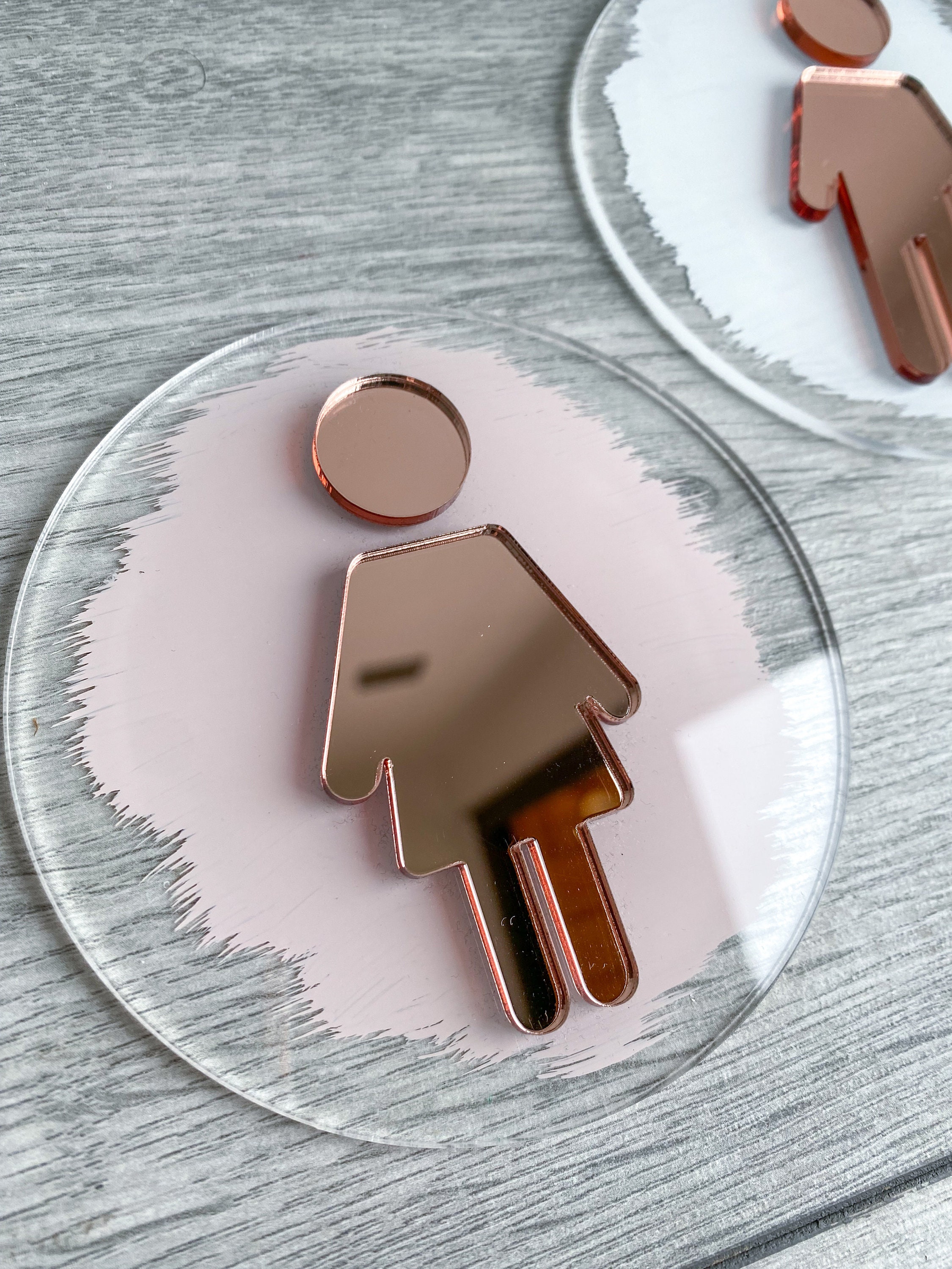 Mini Bathroom Sign Restroom Sign Salon Sign 3D Sign - Etsy UK