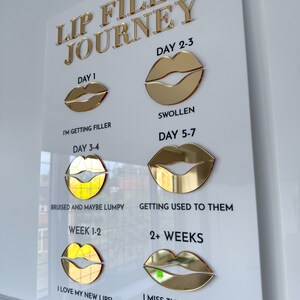 Lip Filler Journey Sign | Acrylic Sign | Salon Sign | Aesthetics ...