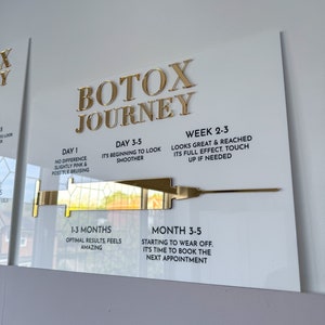 Botox Journey Sign Acrylic Sign Salon Sign Aesthetics Aftercare Sign ...