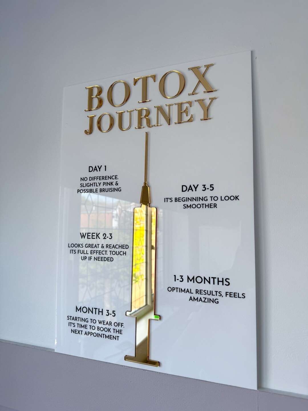 Botox Journey Sign | Acrylic Sign | Salon Sign | Aesthetics Aftercare ...