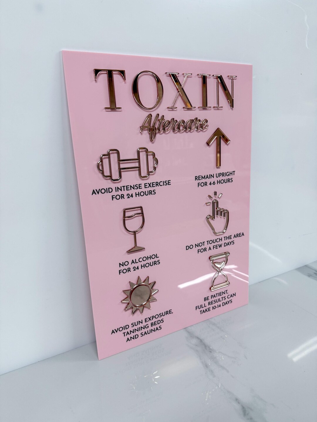 Toxin Aftercare Advice Sign | Acrylic Sign | Salon Sign | Aesthetics ...