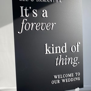 Matte Black, Monochrome, Wedding Welcome Sign, Black Tie Wedding - Etsy