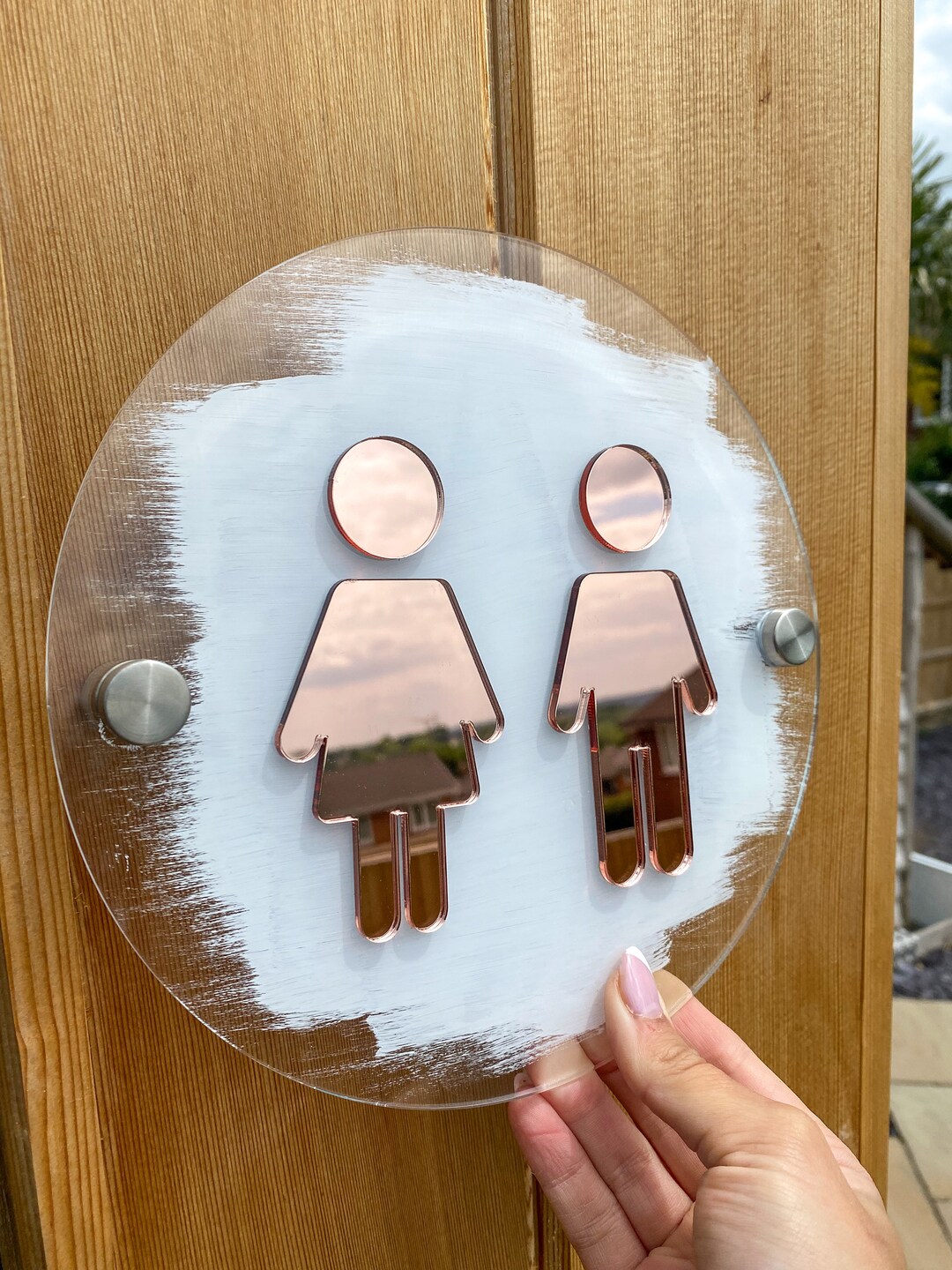 Acrylic 3D Bathroom Sign for Restroom, Salon, and Toilet - Etsy