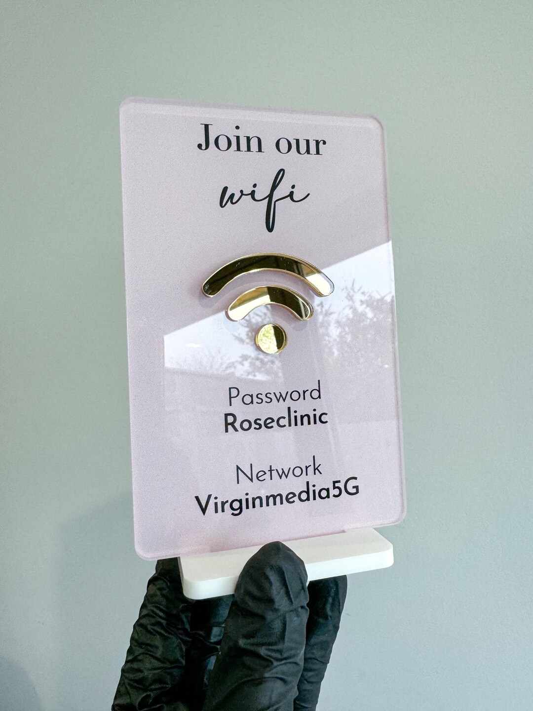 Wifi Display Sign With Stand| Mini Wifi Password Sign | Personalised ...