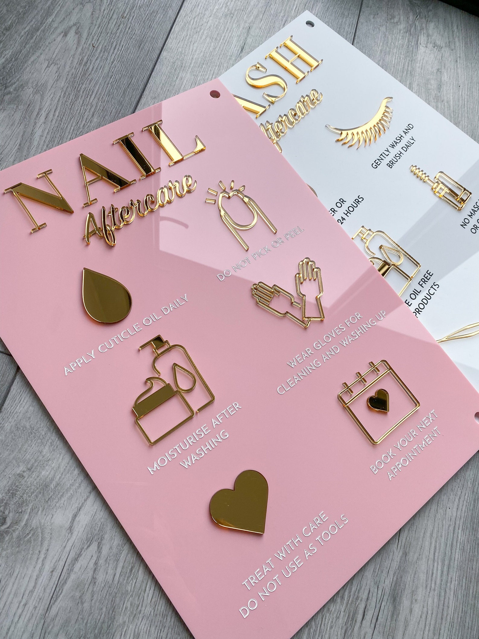 Nail Aftercare Advice Sign Acrylic Sign Salon Sign - Etsy