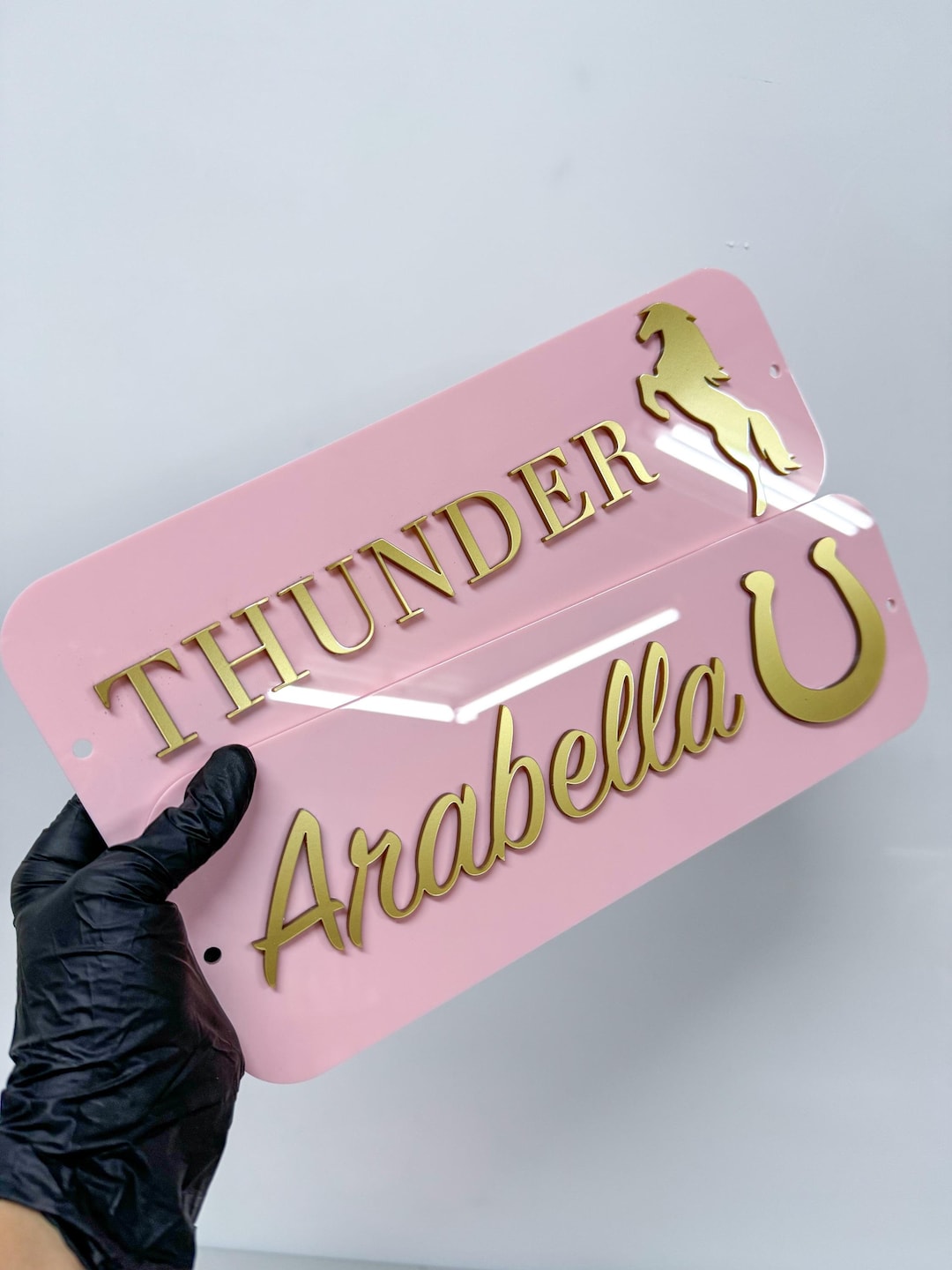 Stable Sign | Acrylic Stall Name Plate | Horse Door Sign | Pink Stable ...