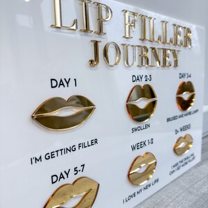 Lip Filler Journey Sign | Acrylic Sign | Salon Sign | Aesthetics ...
