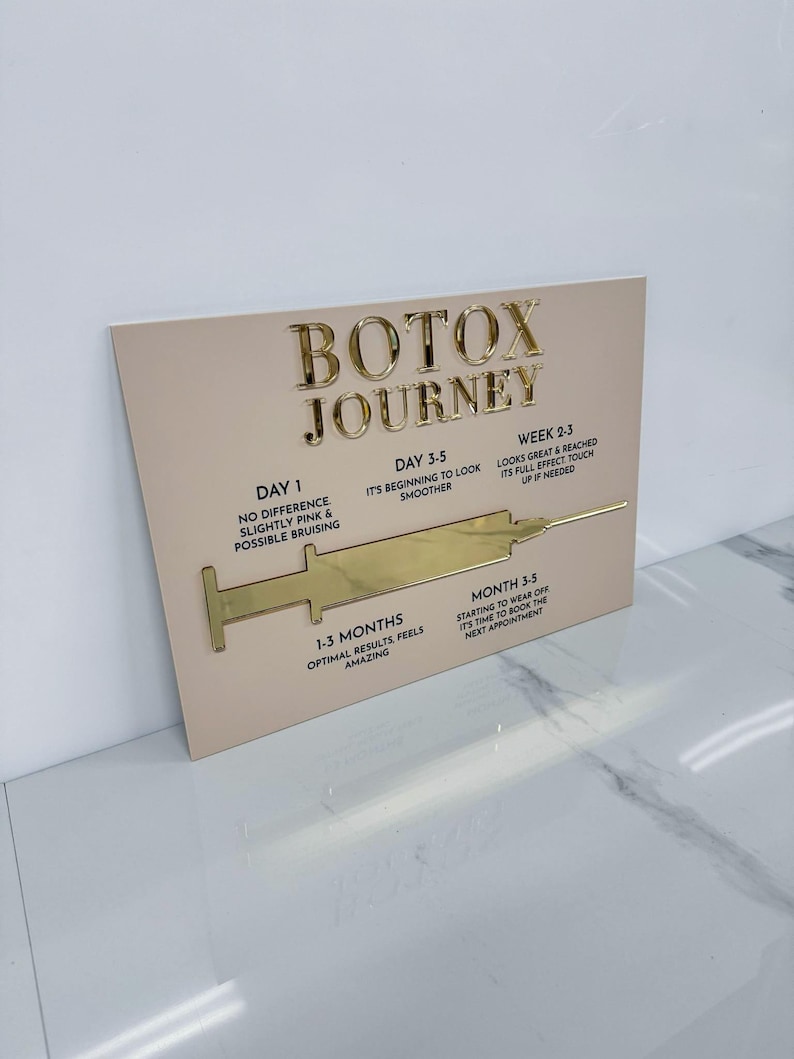 Botox Journey Sign Acrylic Sign Salon Sign Aesthetics Aftercare Sign ...