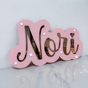 Custom Children's Room Name Sign Double Layered Acrylic Nursery Decor ...