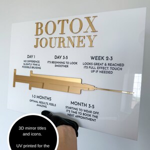 Botox Journey Sign Acrylic Sign Salon Sign Aesthetics Aftercare Sign ...