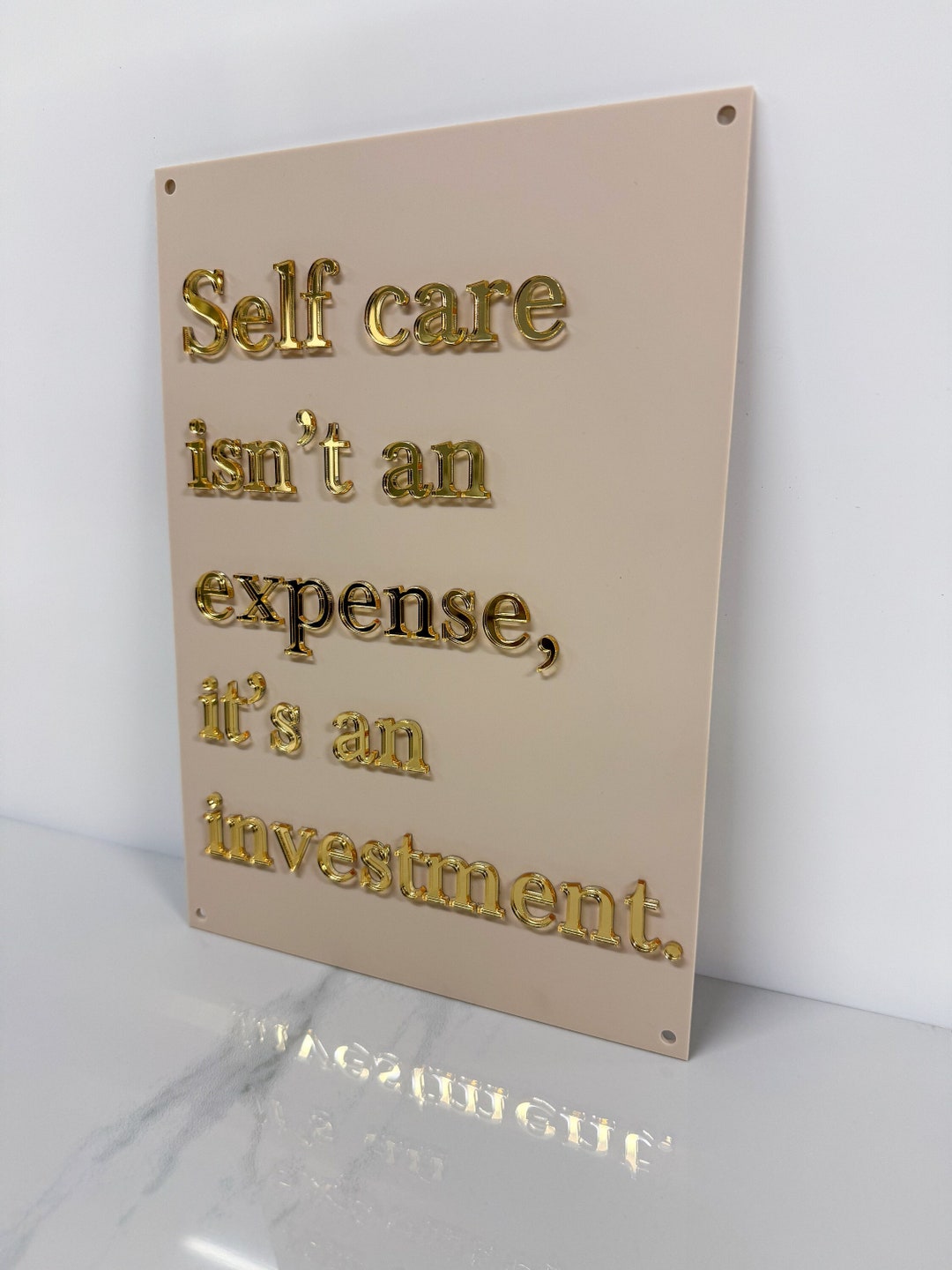 Self Care Sign | Self Care Isn't an Expense Acrylic Sign | Salon Sign ...